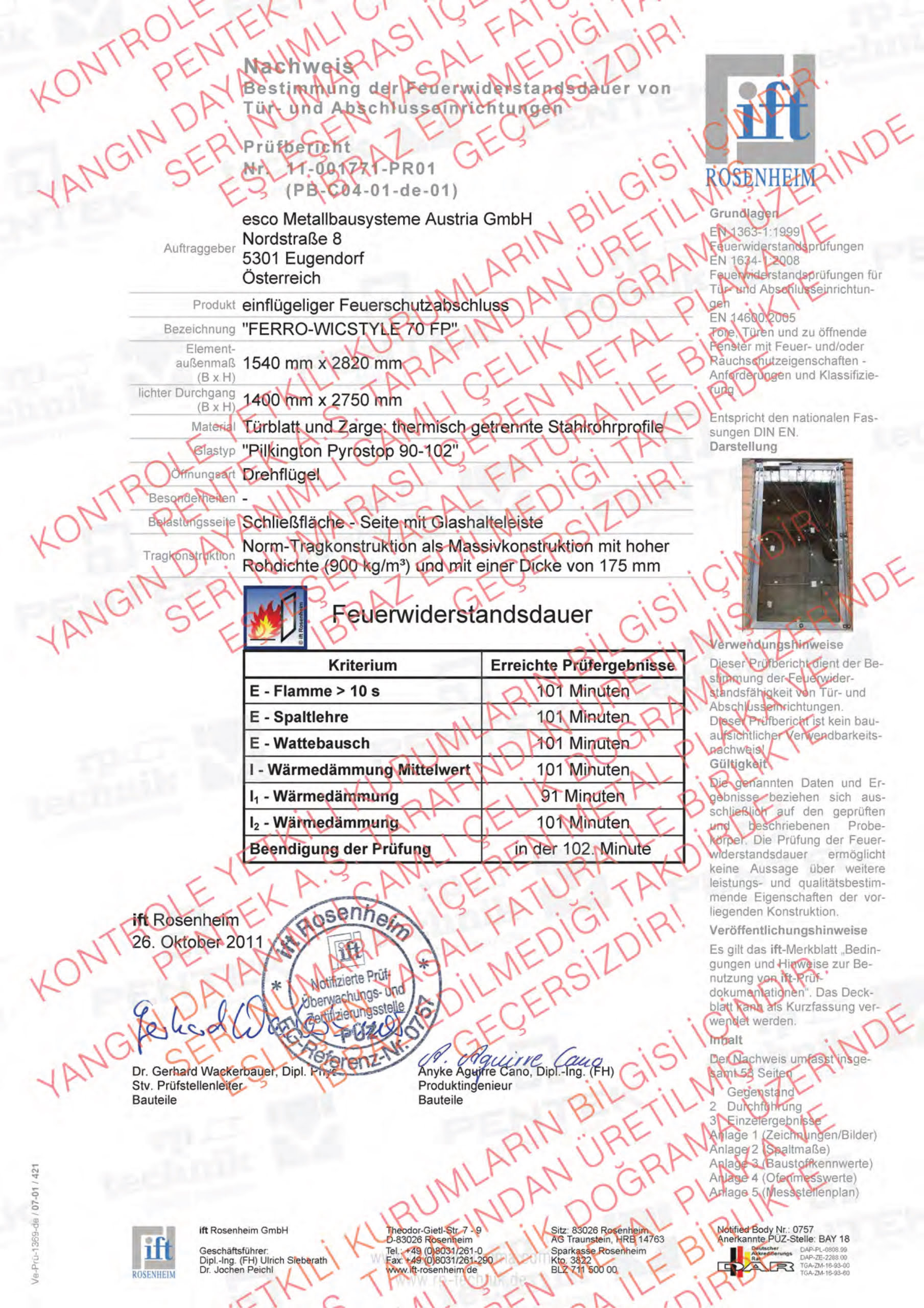 1391.3R2E0 Roketsan-2 Sertifika Kontrol Sayfası - Pentek Doğrama